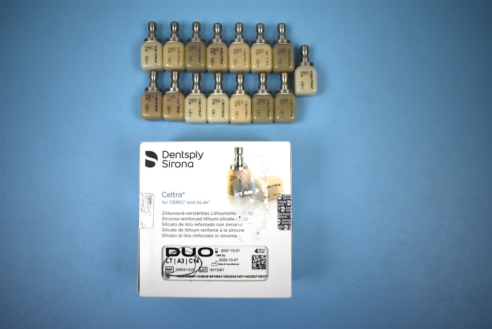 Lot of 19 Dentsply Sirona Celtra Dental CAD/CAM Dentistry Milling Bloc ...